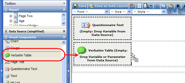 Verbatim Tables Overview – Reportal