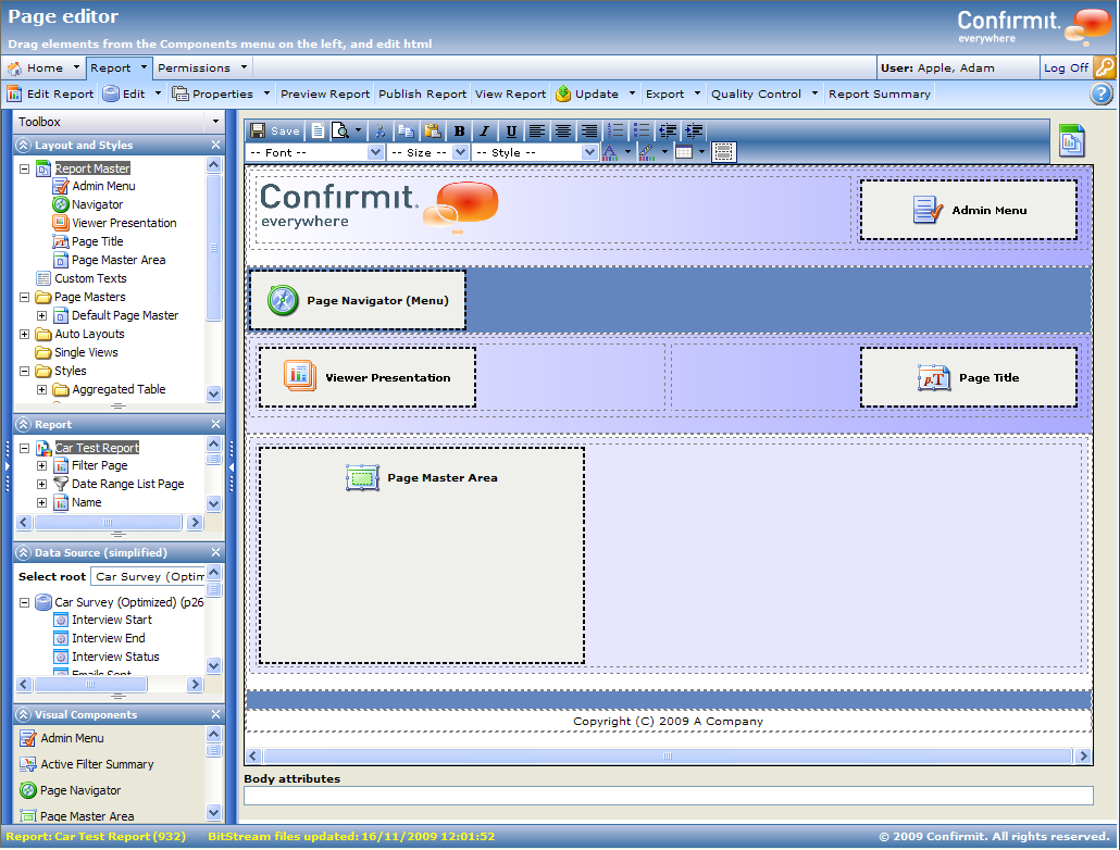 Report Master Overview – Reportal