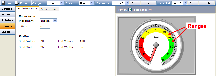 Ranges Properties – Reportal