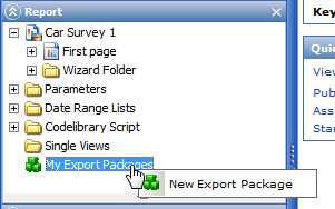 Creating an Export Package – Reportal