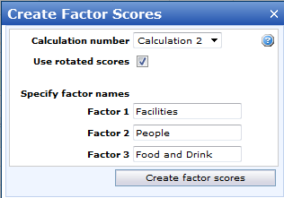 Creating Factor Scores Variables in the Data Source – Reportal